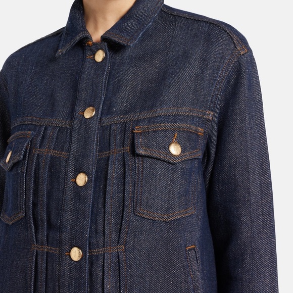 Jackets & Coats | Farm Rio Denim Jacket With Gold Detail And Buttons ...